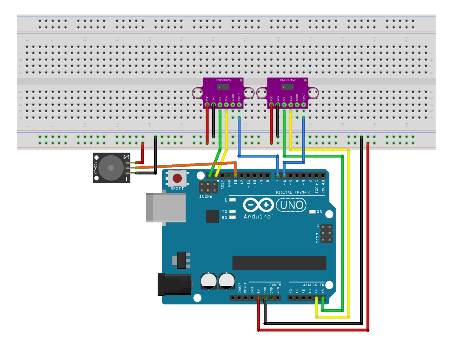 Usando Múltiplos Sensores de Distância Laser VL53L0X - Smart Kits